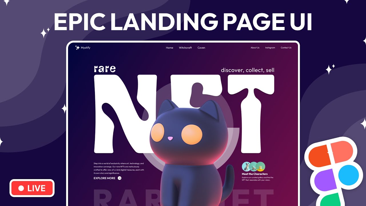 🔴 Designing an UNBELIEVABLE NFT Website UI for Complete Beginners ✨