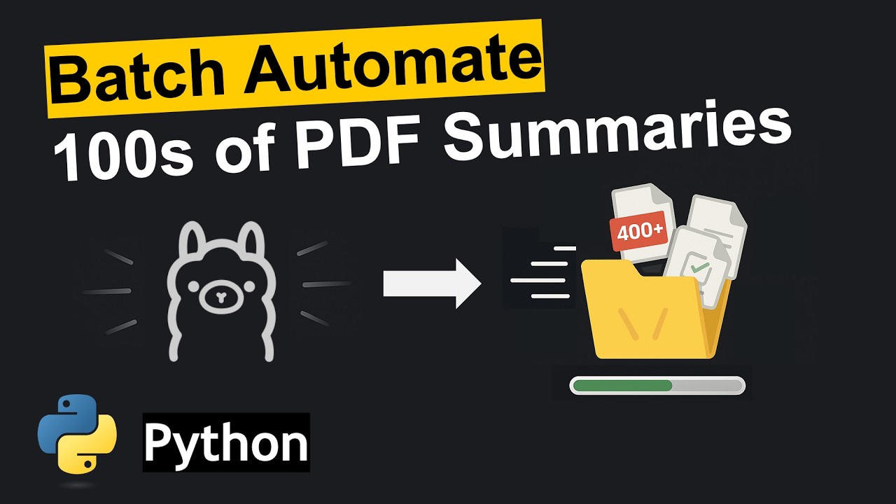 Summarize Hundreds of PDFs with Local AI Python Automation (Ollama + Gemma 3)