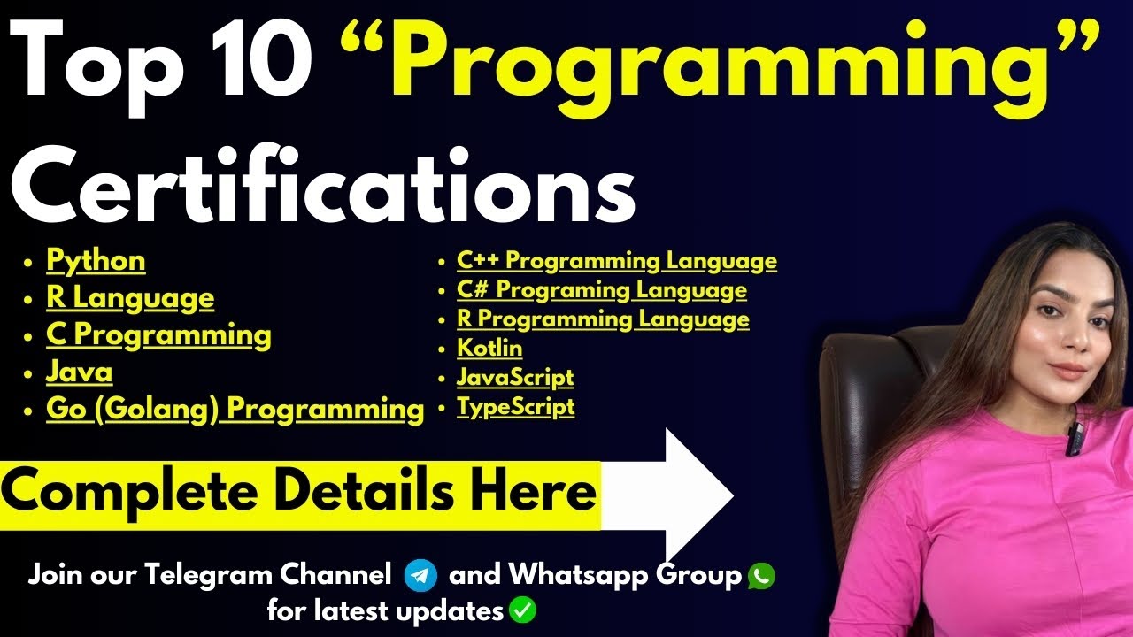 Top Programming Languages 2024 | C, C++ , Python , R , Java ,Kotlin Certification