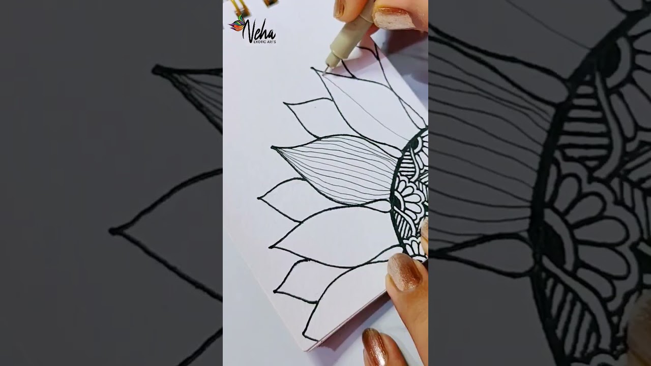 Sunflower Doodle Drawing #shorts