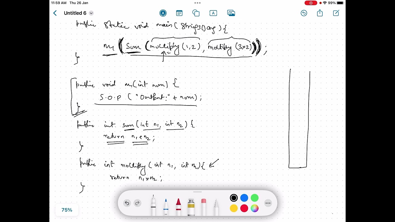 Understanding method calling | Call stack | Nested method calls