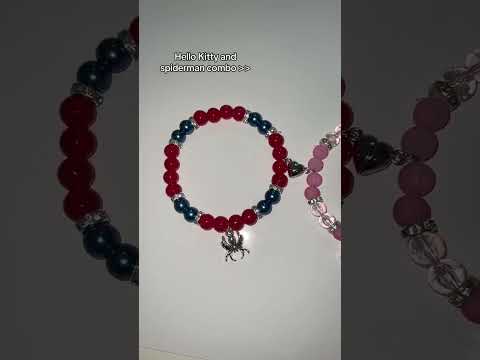 SPIDERMAN X HELLO KITTY BRACELET!! #linkinbio #bracelet#hellokitty #spiderman