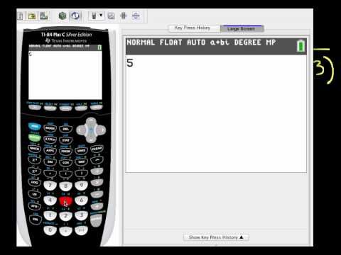 Computations with complex numbers using a TI 84
