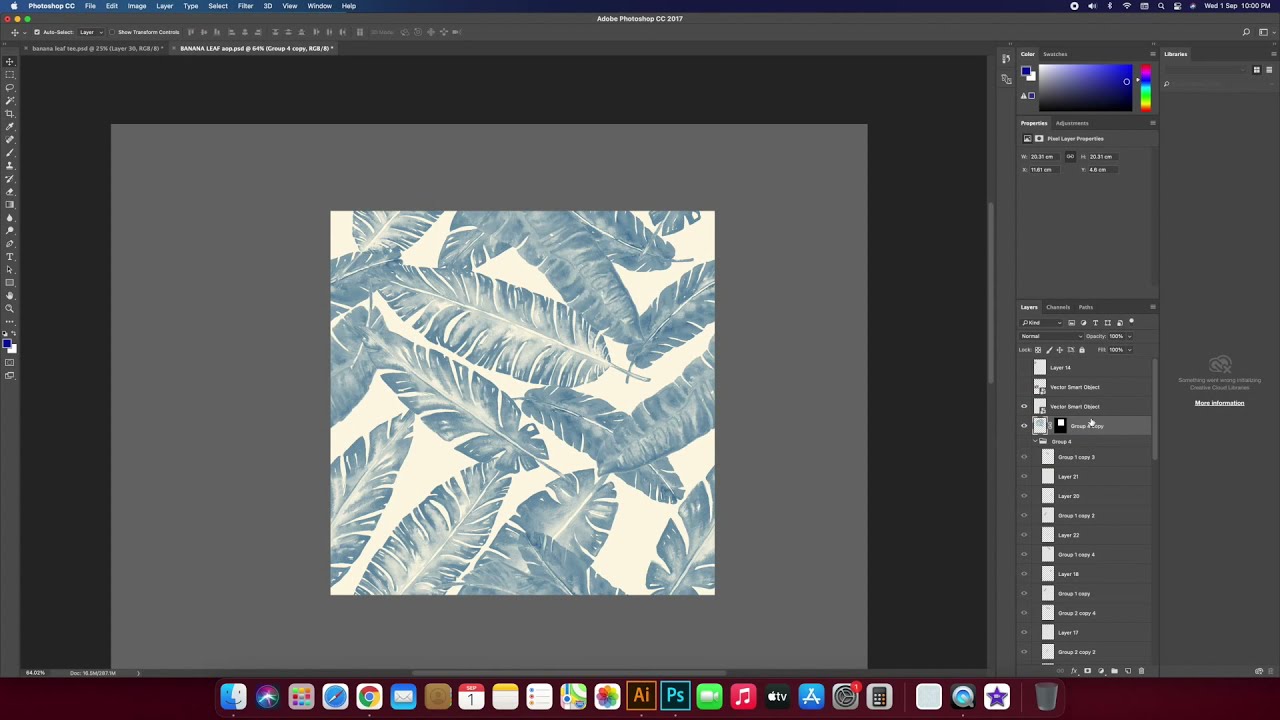 Tropical Leaf - Seamless Pattern Tshirt Design