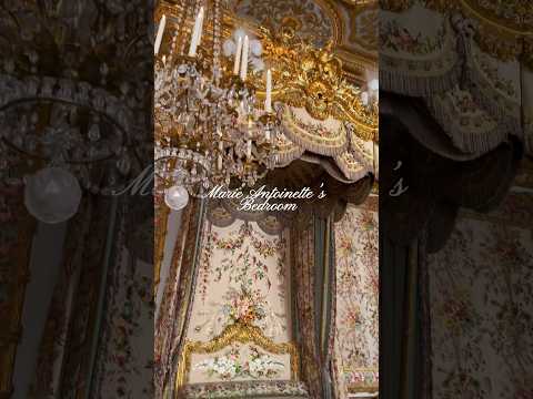 Marie Antoinette’s Bedroom at the Palace of Versailles 🍰 #travel #paris #destinations #france