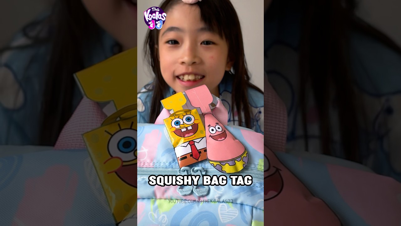This Squishy SpongeBob School Bag Tag Will Impress Everyone! Easy DIY Kids Crafts Idea