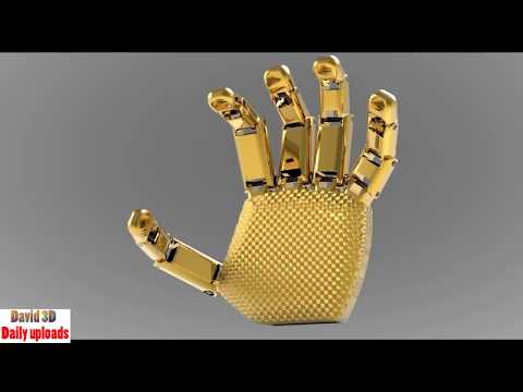 312 Robotic hand || Test drawings for a robotic hand constraction || Free download 3D models