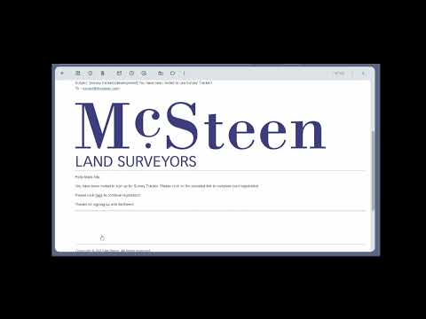 McSteen Survey Tracker: How to Create an Account