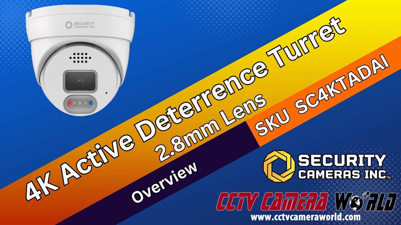 4K Active Deterrence Turret Camera with AI by Security Cameras Inc™ - SC4KTADAI