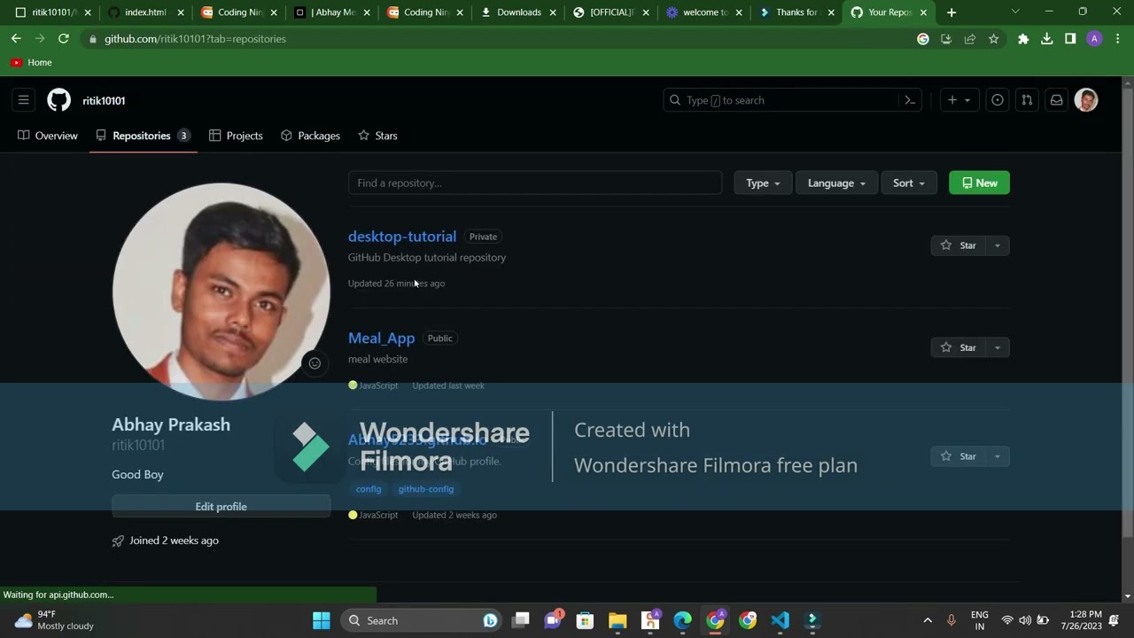 Meal App _ coding ninja project github