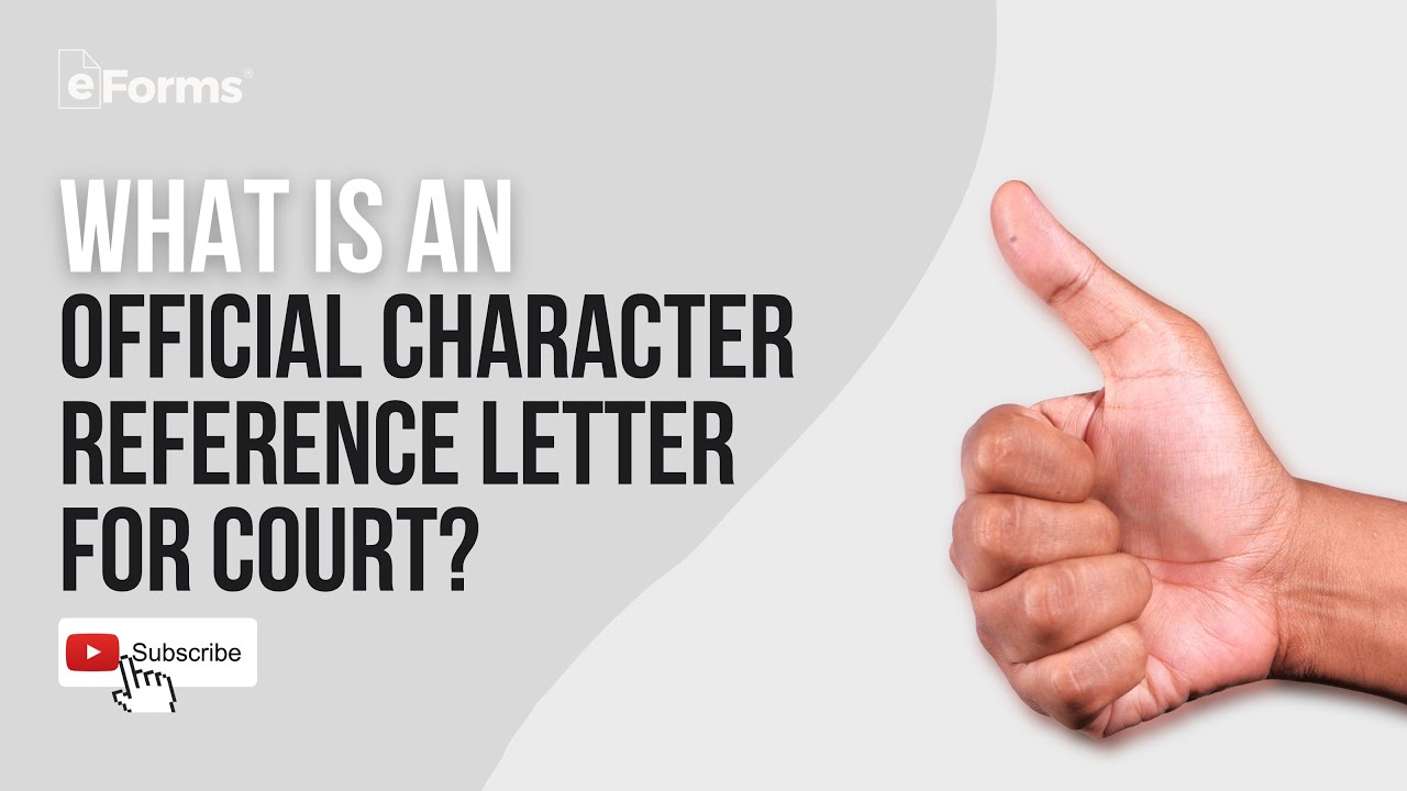 Official Character Reference Letter for Court  - EXPLAINED