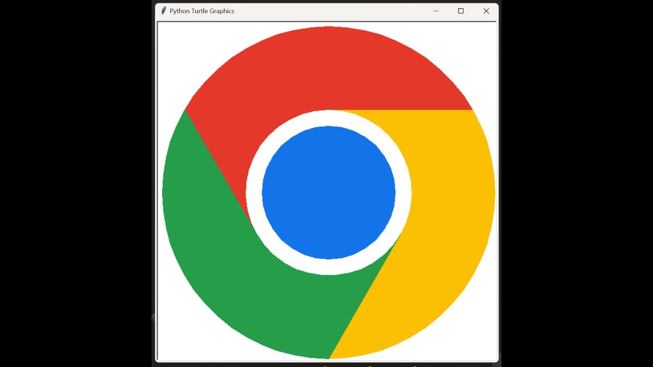 Google Chrome Logo - Python Turtle Graphics Drawing