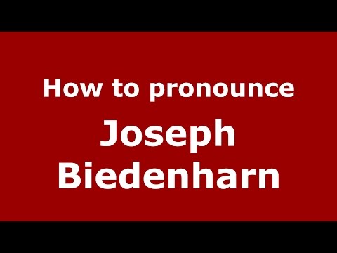 How to pronounce Joseph Biedenharn (American English/US) - PronounceNames.com
