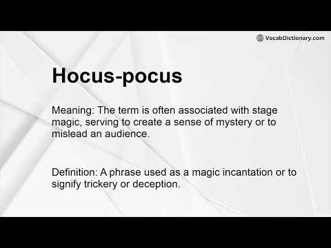 Hocus-pocus Meaning