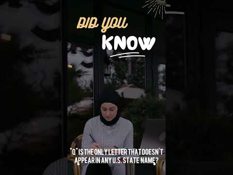 Did you know Q is the only letter that doesn't appear in any U S state name? | The Strange World
