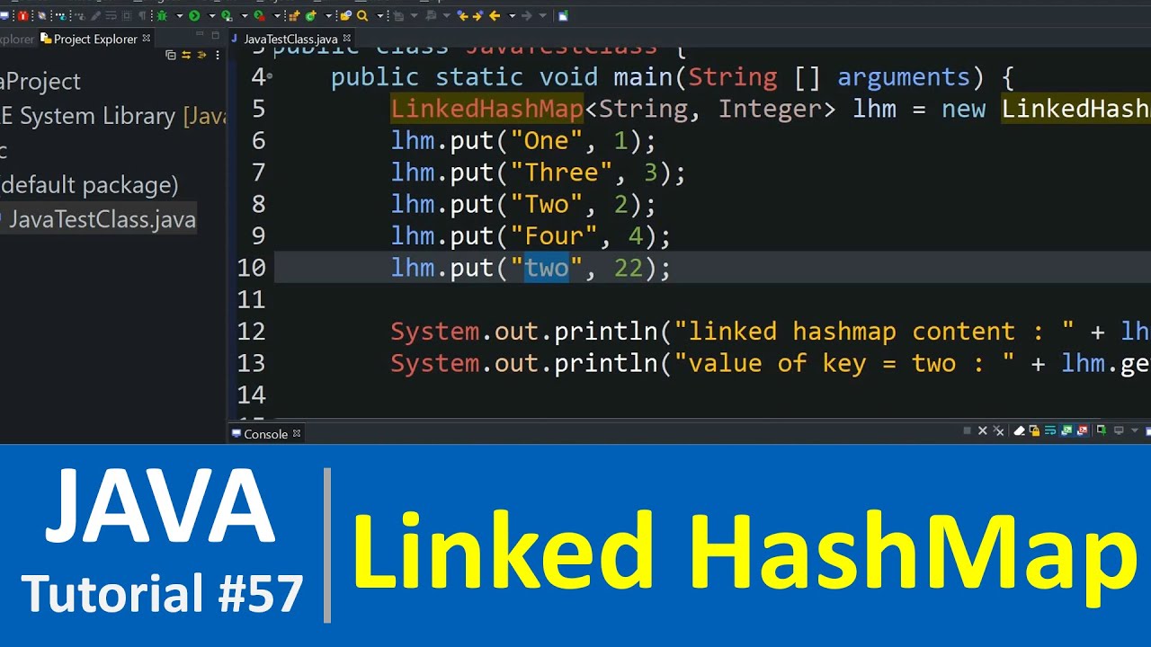 Java Tutorial #57 - Java Linked HashMap Class with Examples (Map Data Structure)