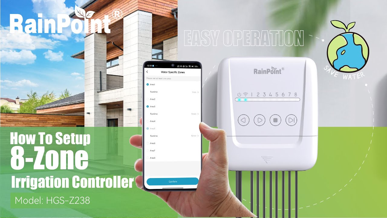 #RainPoint | 🌿8-Zone Wifi irrigation controller 📲💧Smart Setup, Ultimate Control. Green Your Way! 🌺