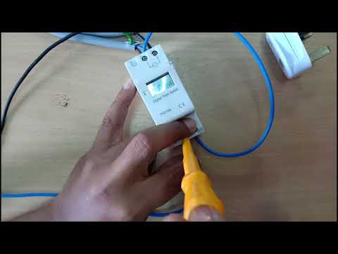 Digital Timer Switch : Part 2 Application with wiring 240 volt lamp on control..