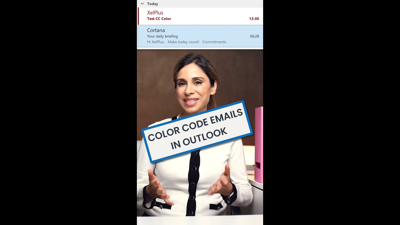 Color Code emails you're copied on in Outlook #shorts