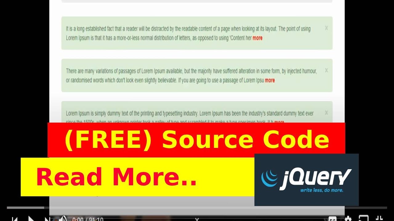 Read More Comment - Jquery with Source Code