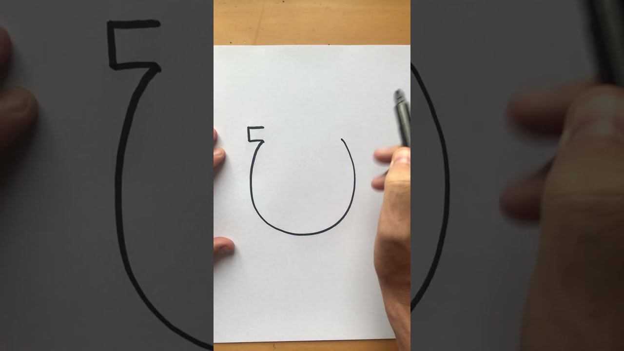 How to draw a Horse Shoe
