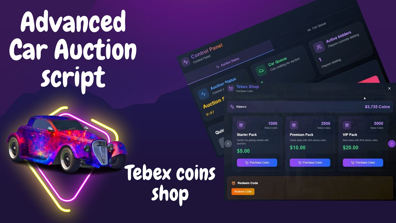 This Auction Script Lets Players Compete for Cars (FiveM)