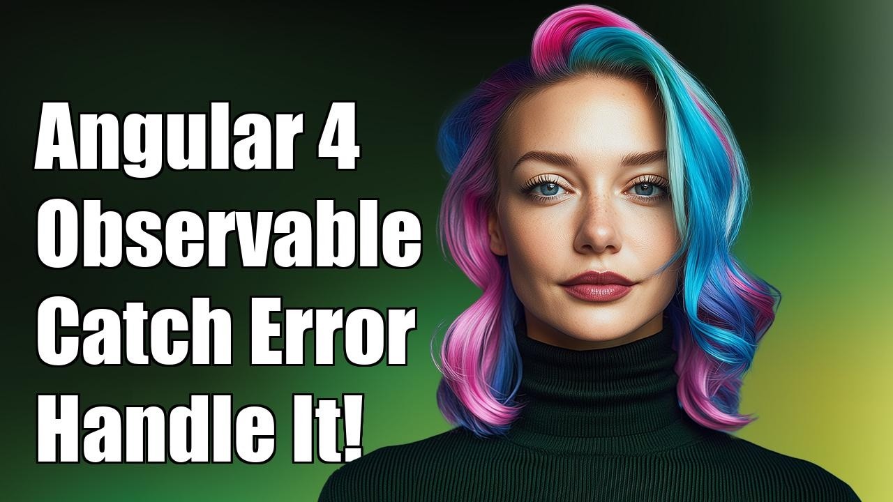Angular 4 - Observable catch error
