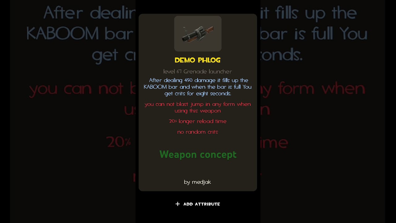 The demo phlog (for the 3rd time) demoman weapon concept #tf2 #teamfortress2