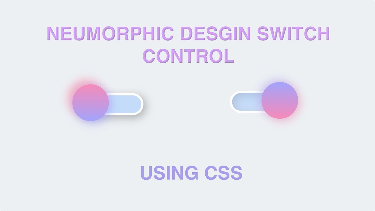 Build a Toggle Switch in Neumorphic or Flat UI || Using HTML CSS