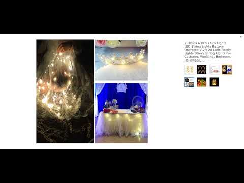 YIHONG 6 PCS Fairy Lights LED String Lights Battery Operated 7.2ft 20 Leds Firefly Lights
