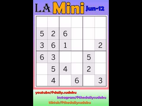 Los Angeles Times Daily #Sudoku 2025-06-12 2174 Mini