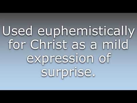 What does Cripes mean?
