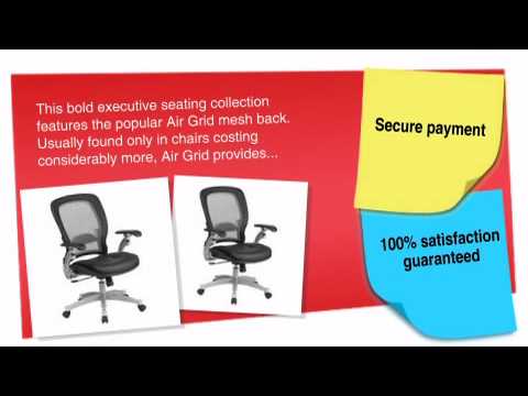 Professional AIR GRID Chair with 2-to-1 Synchro Tilt and Platinum Finish Accents - ofconcepts.com