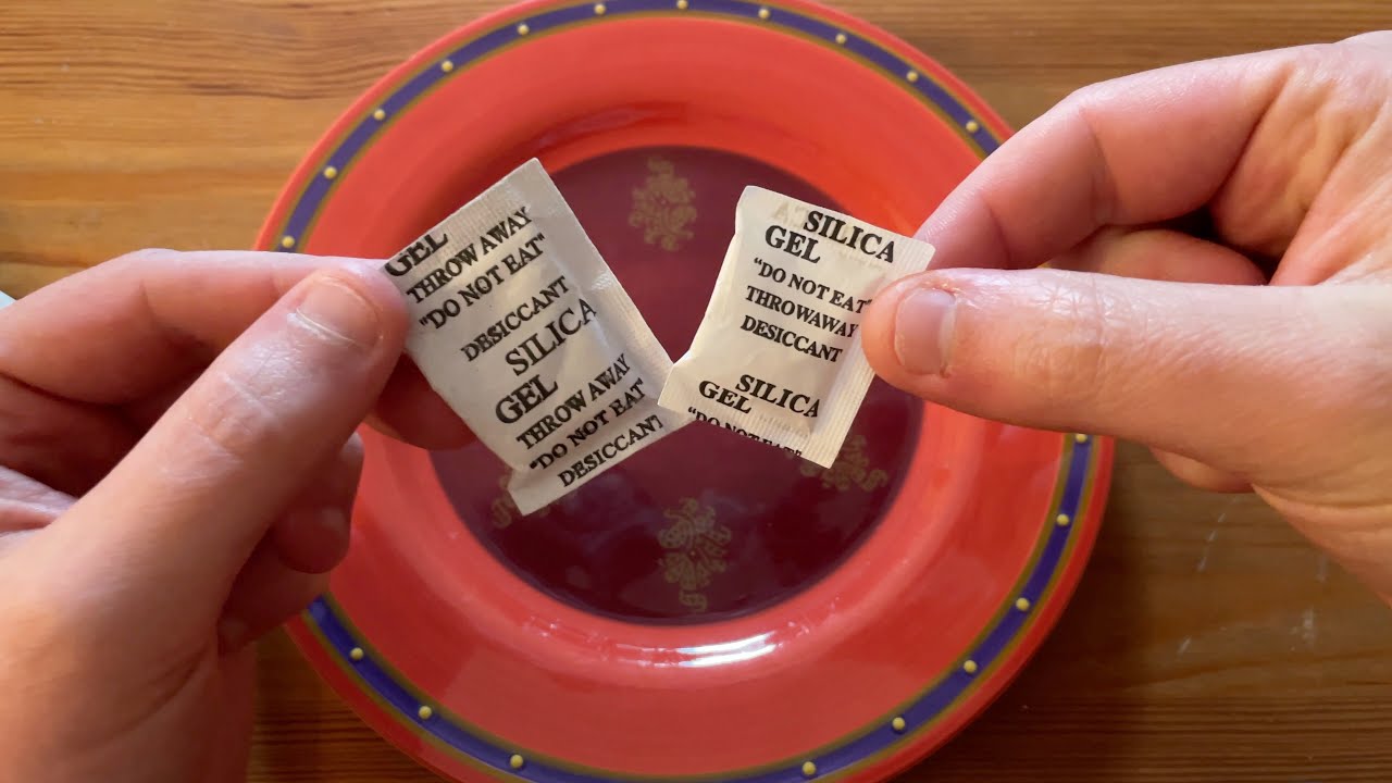What's inside Silica Gel packages? How much water can they obsorb?