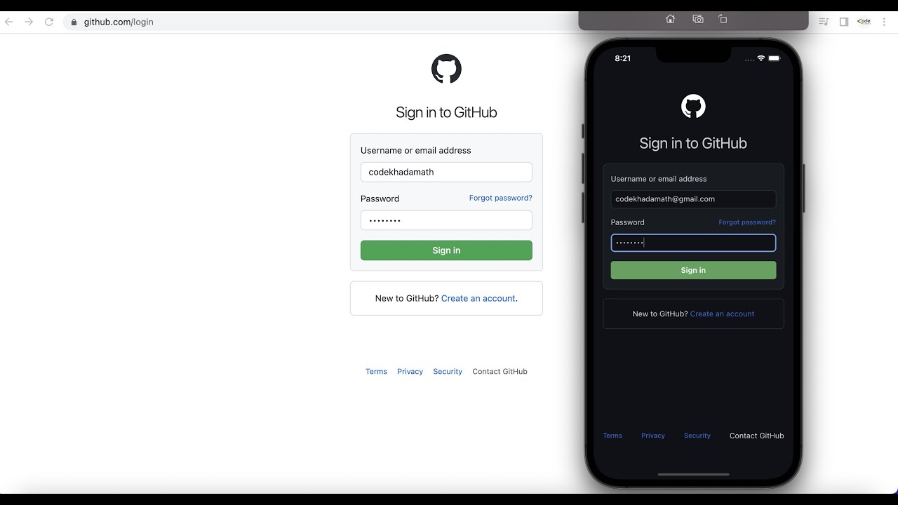GitHub Login Page Clone Part - 2 | Dark Theme | Flutter UI | CodeKhadamath