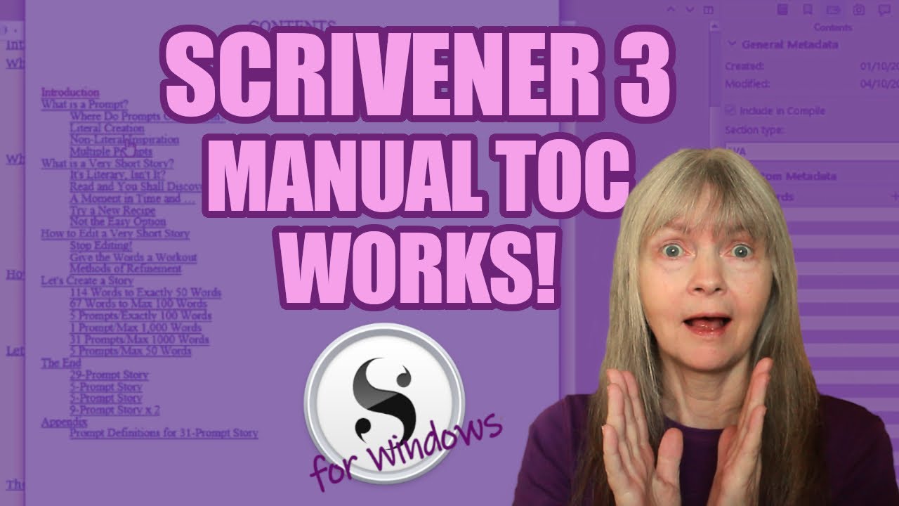 Scrivener 3 for Windows: How to Get Your Manual eBook TOC to Work