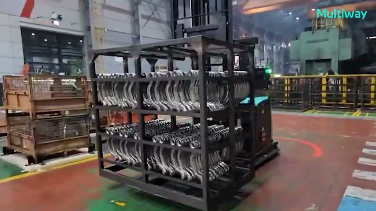 Equipment manufacturing Industry+Counterbalanced Forklift MW SE20+Cages Stacking+Material racks Hand