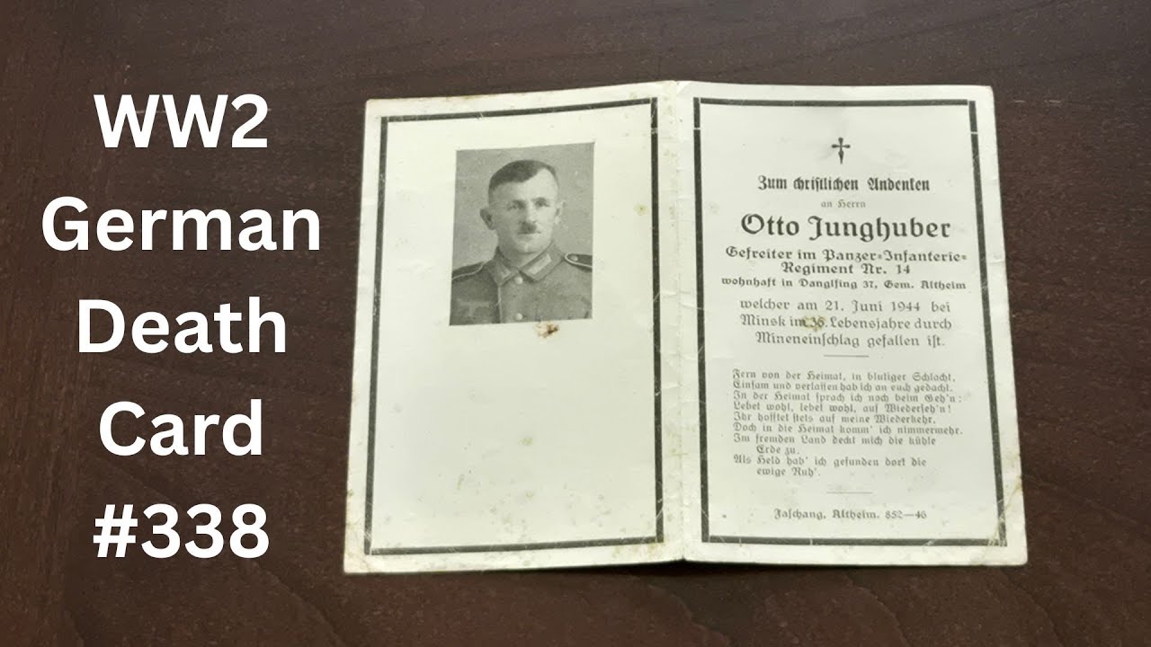 WW2 German Death Card #338