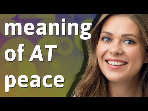 At peace | meaning of At peace