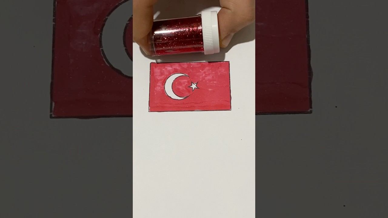 23 Nisan Bayrağı✨🇹🇷✨ #parıltı #art #renk #renkliçocuklar #boyama #bayrak #türkiye