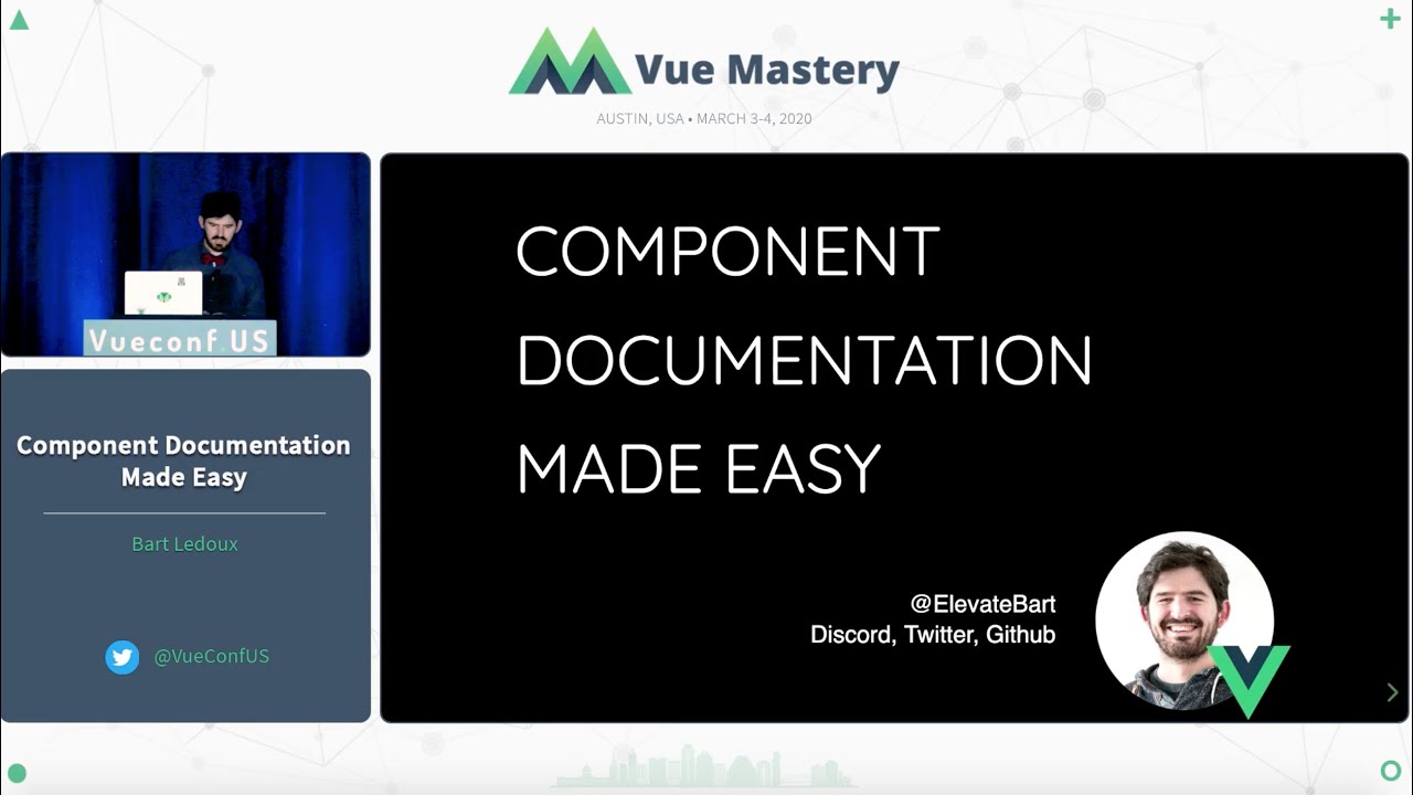 Component Documentation Made Easy by Bart Ledoux | VueConf US 2020