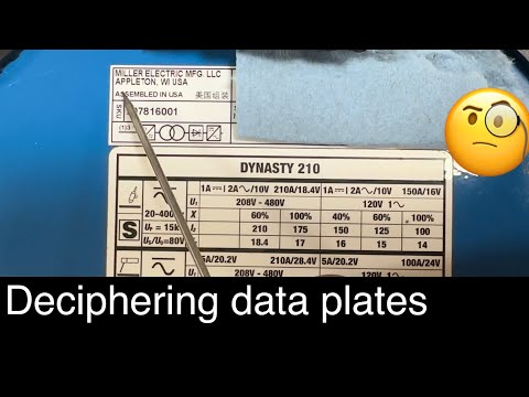 Reading welder data plates