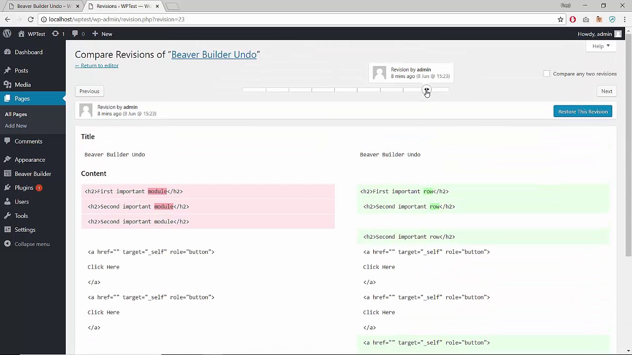 How to Undo Beaver Builder Changes