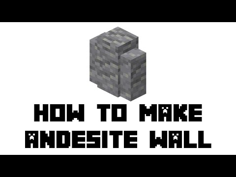 Minecraft Survival: How to Make Andesite Wall