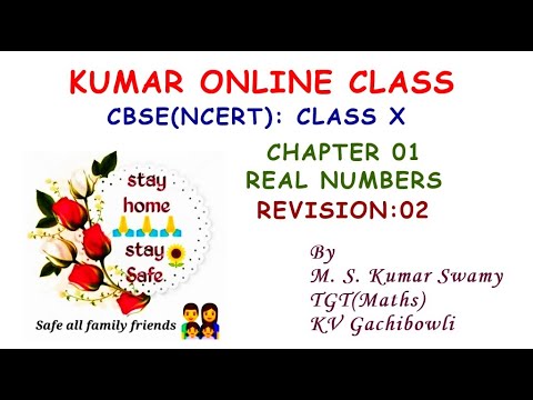 Google Meet LIVE Online Class X Chapter 01 Real Numbers Revision 02