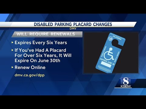New law requires disabled person parking placards to be renewed every six years