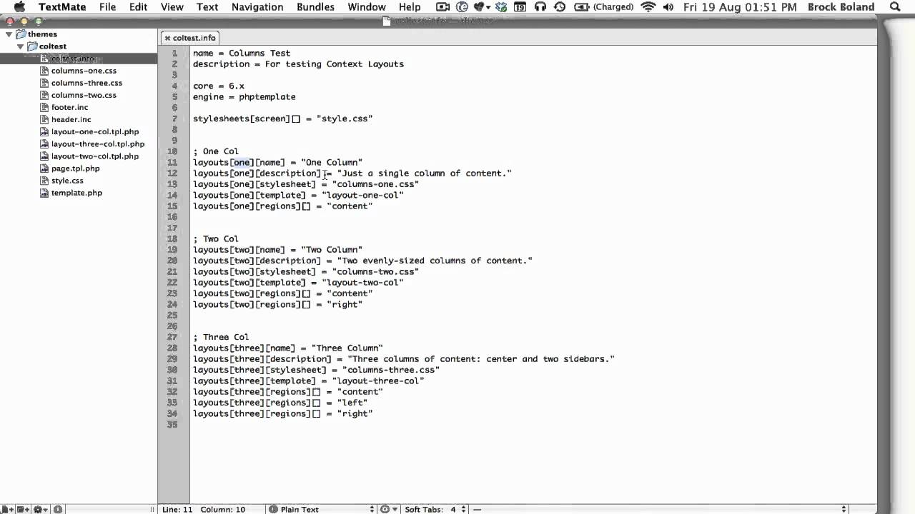 Context Layouts module