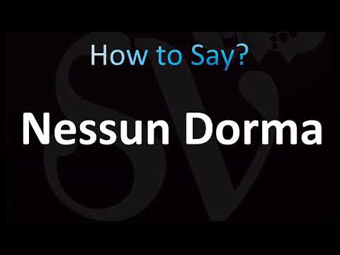 How to Pronounce Nessun Dorma (CORRECTLY!)