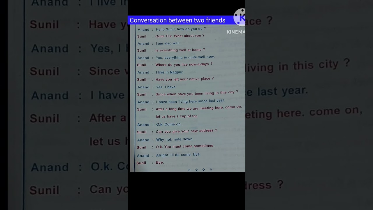 Conversation between two friends #english #spoken #speaking #conversation #shorts
