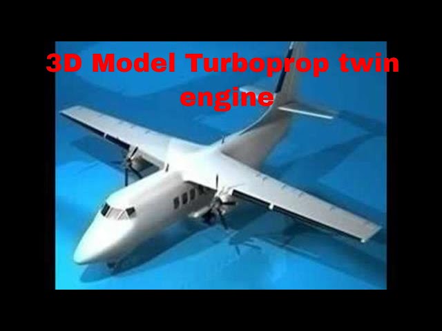 Turboprop twin engine 3D Model - FlatPyramid